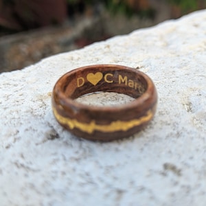 Add a Custom Gilded Ring Inscription, Your Message in Gold, White Gold ...