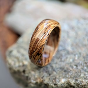 Jameson Whiskey Barrel Spiral Grain Wood Ring. Handmade, Custom, Wooden ...