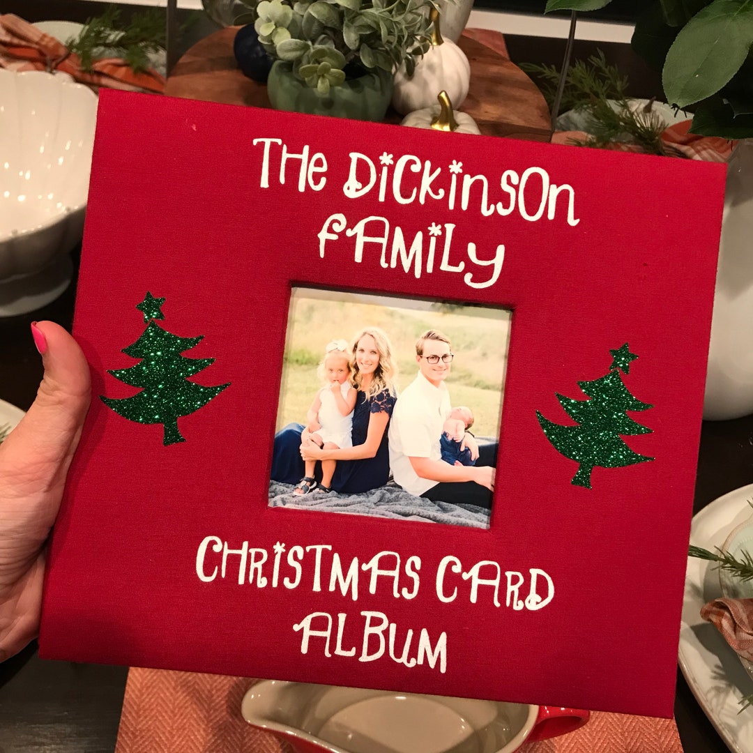 Custom Christmas Card Album Christmas Card Keeper Personalized ...