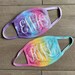 Monogram Face Mask Monogram Mask Monogrammed Face Mask Mask - Etsy