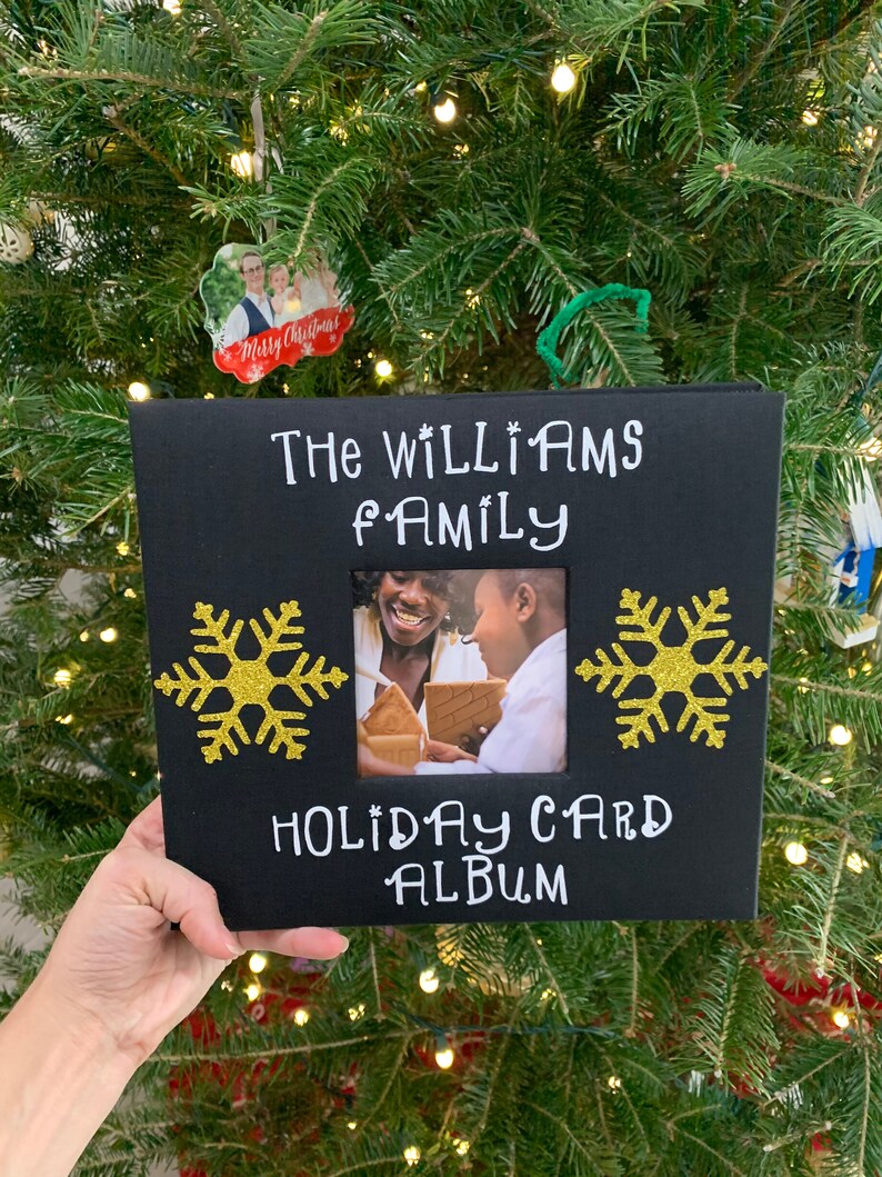 Custom Christmas Card Album Christmas Card Keeper Personalized ...