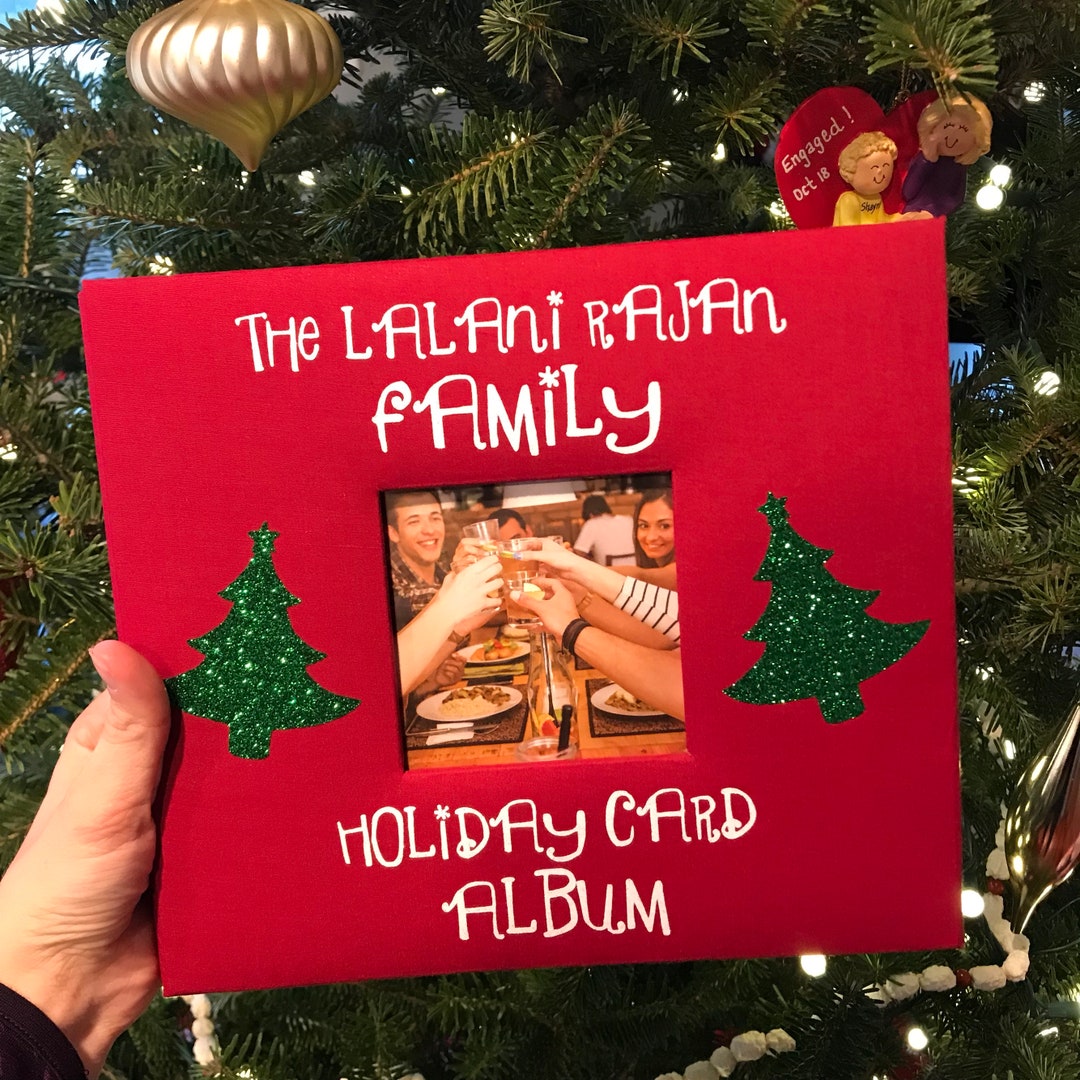 Holiday Card Holder Photo Album Personalized Holiday Card Album ...