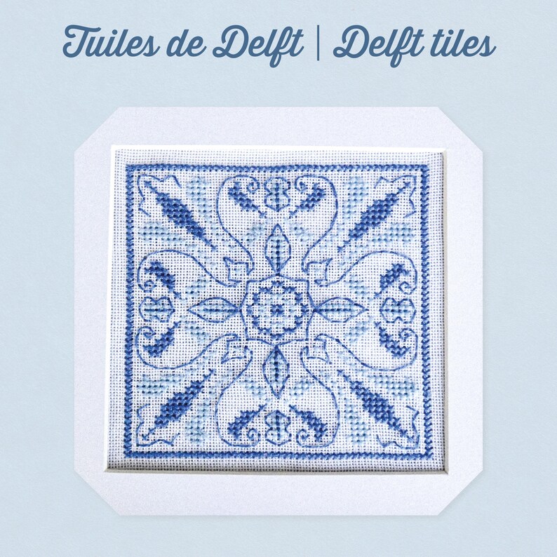 Delft Tile 1 - Cross Stitch Pattern - PDF Pattern - Etsy