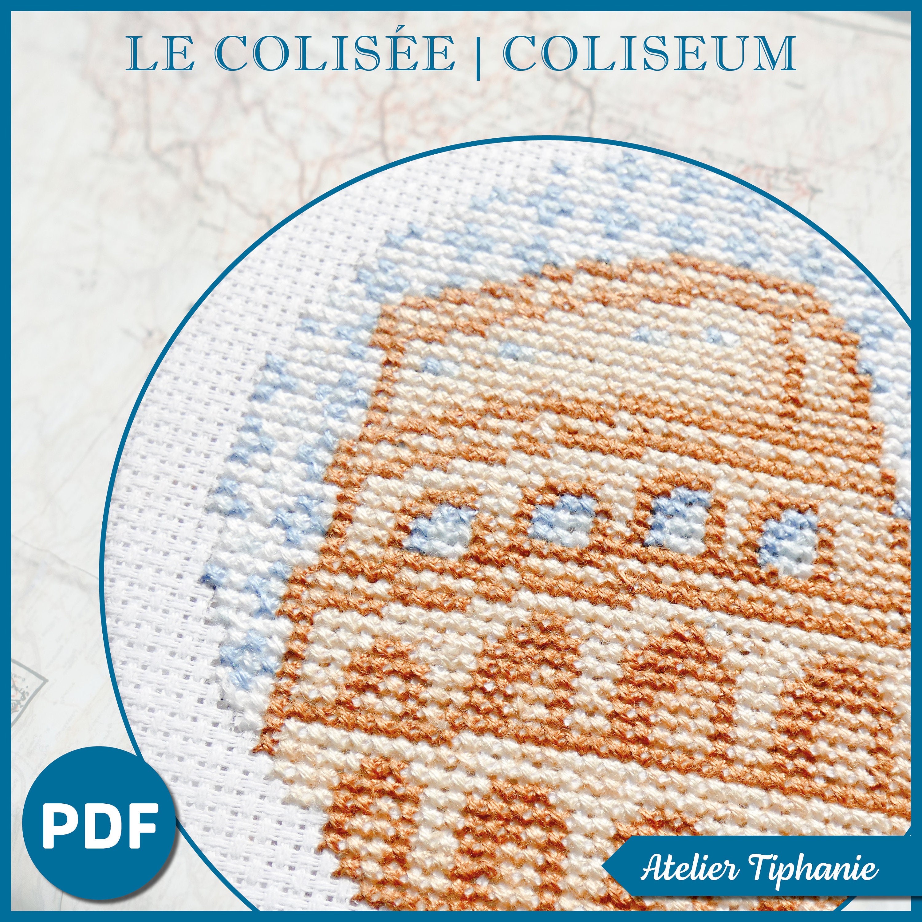 Cross Stitch Pattern - Landmark - Rome - Coliseum - PDF - Etsy