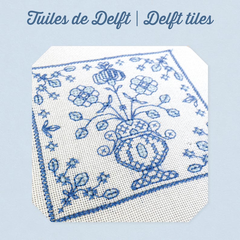 Delft Tile 2 - Cross Stitch Pattern - PDF Pattern - Etsy