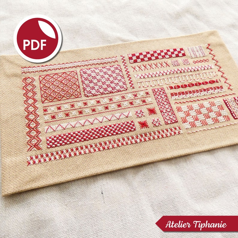 Needlepoint, Cross Stitch, Blackstitch Pattern - Mini Sampler - PDF ...