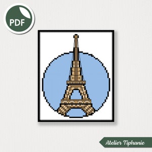 Cross Stitch Pattern - Eiffel Tower - Paris - PDF Pattern - Etsy