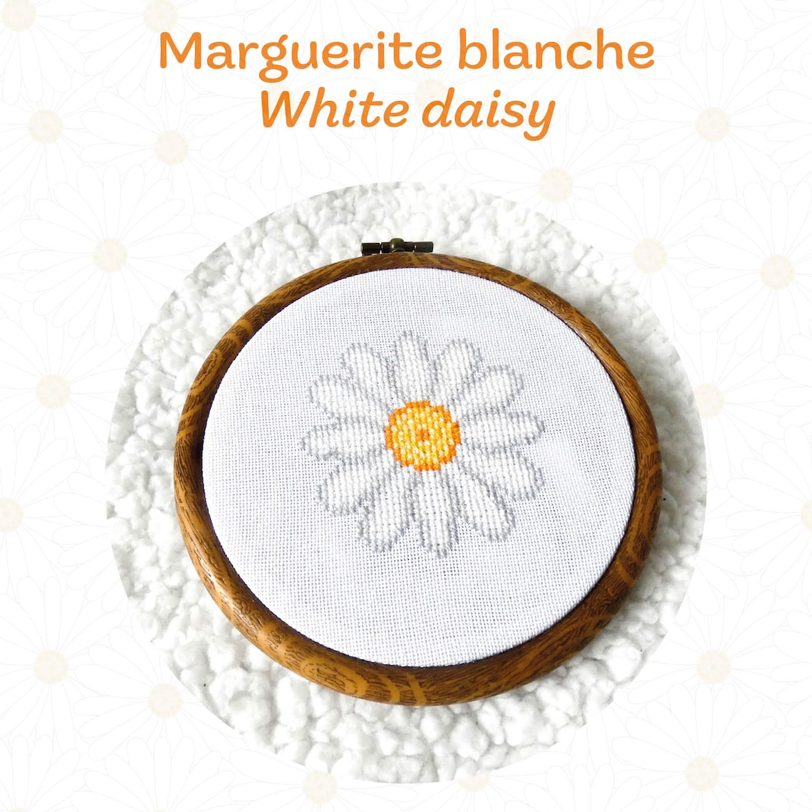 White Daisy - Flower - Cross Stitch Pattern - PDF Pattern - Etsy