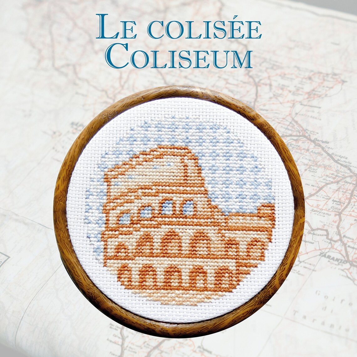 Cross Stitch Pattern - Landmark - Rome - Coliseum - PDF - Etsy