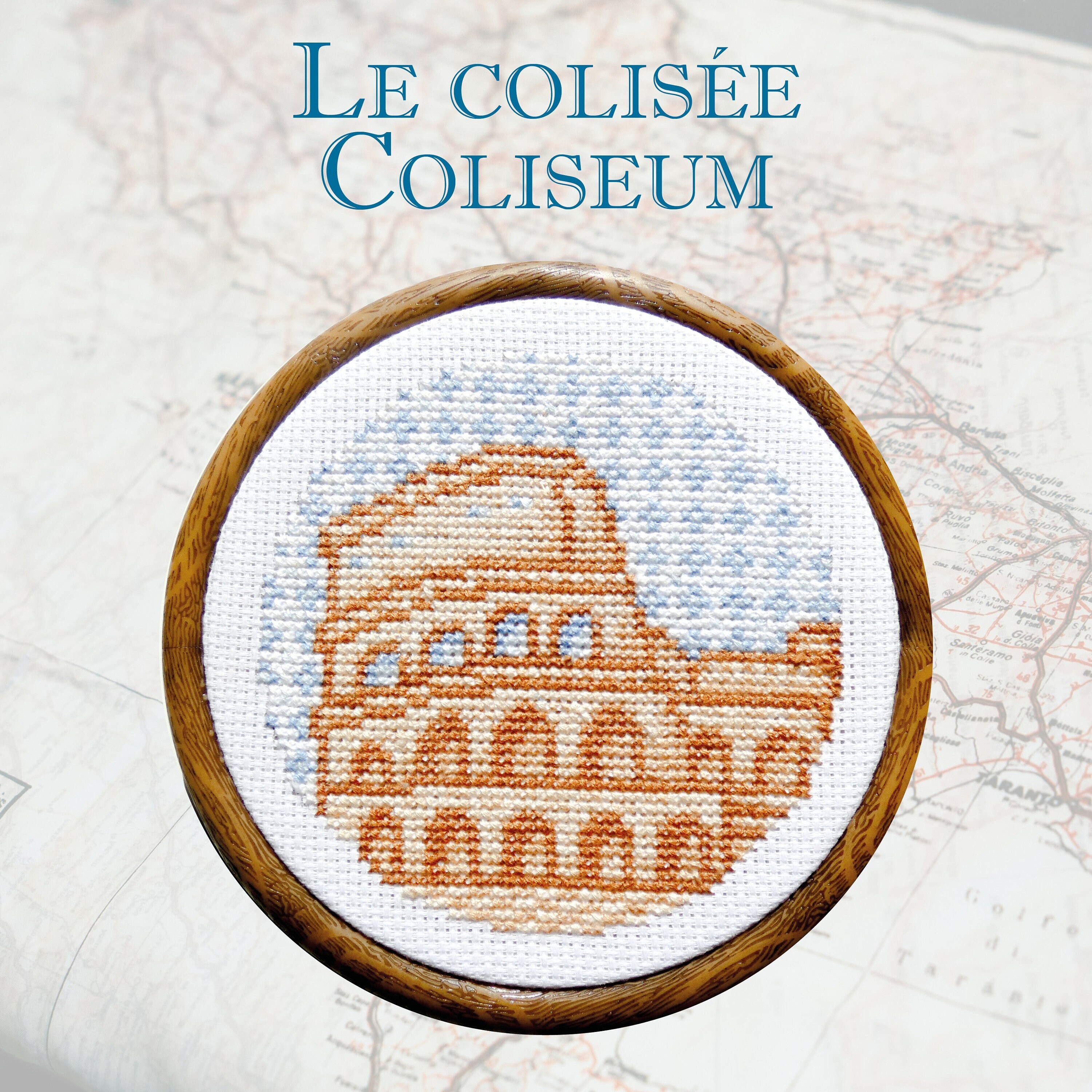Cross Stitch Pattern - Landmark - Rome - Coliseum - PDF - Etsy