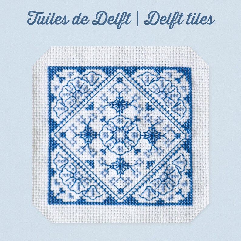 Delft Tile 5 - Cross Stitch Pattern - PDF Pattern - Etsy