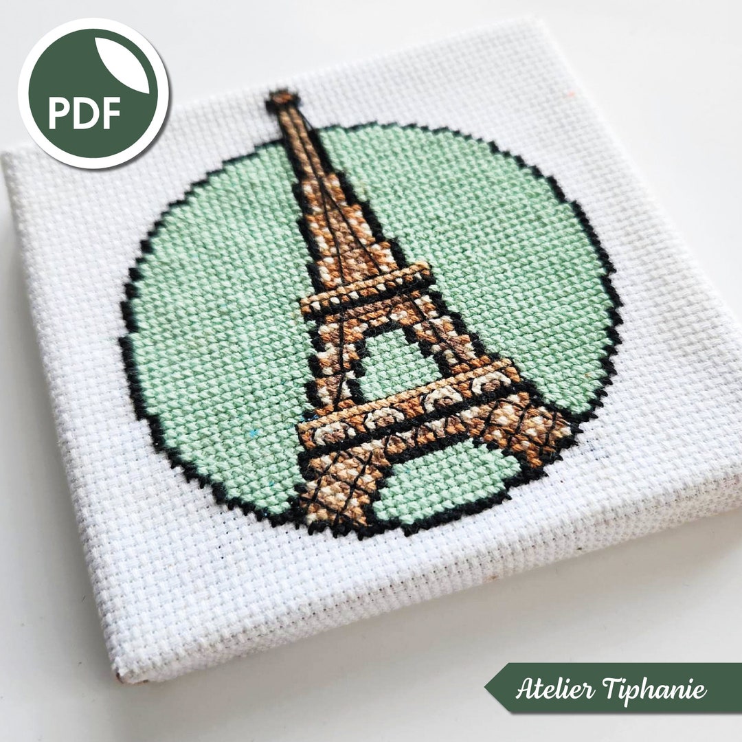 Cross Stitch Pattern - Eiffel Tower - Paris - PDF Pattern - Etsy
