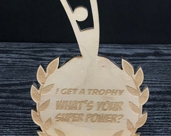 Custom Wooden Trophy Engraved Trophy Custom Wood Award - Etsy