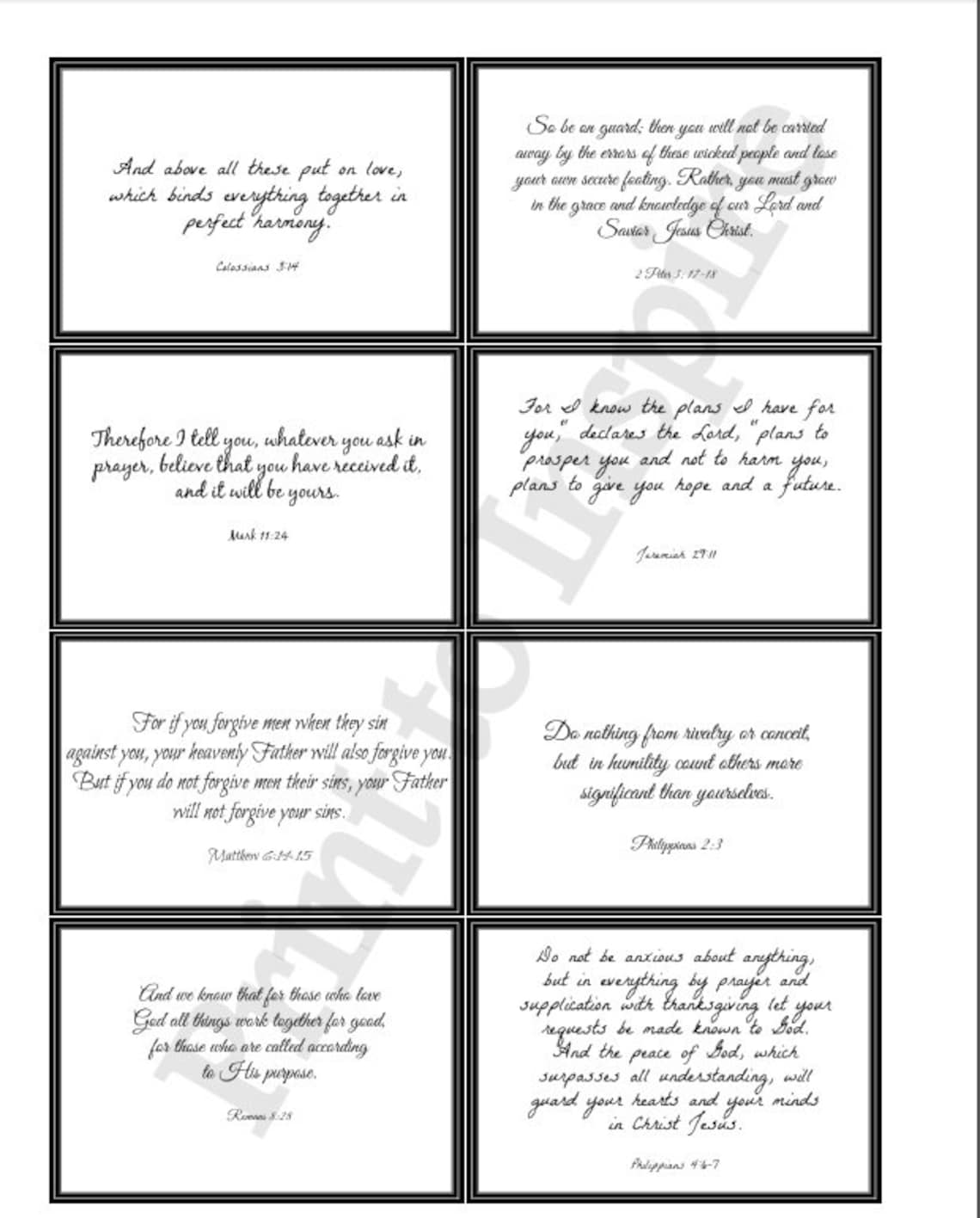 Printable Lunchbox (or Anytime) Love Notes and Scripture Cards for ...