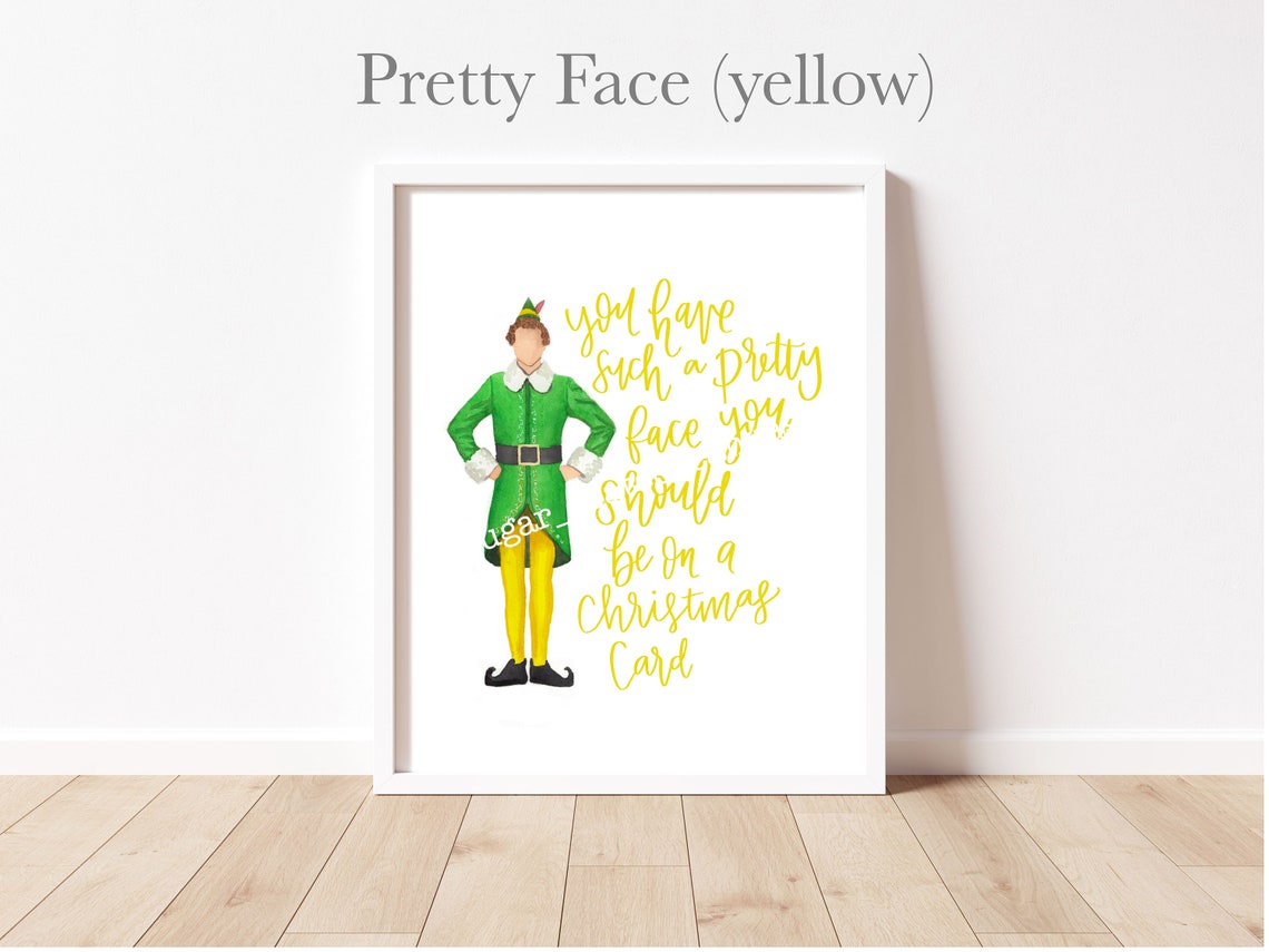 Elf Christmas Movie Quotes Digital Download Buddy the Elf | Etsy