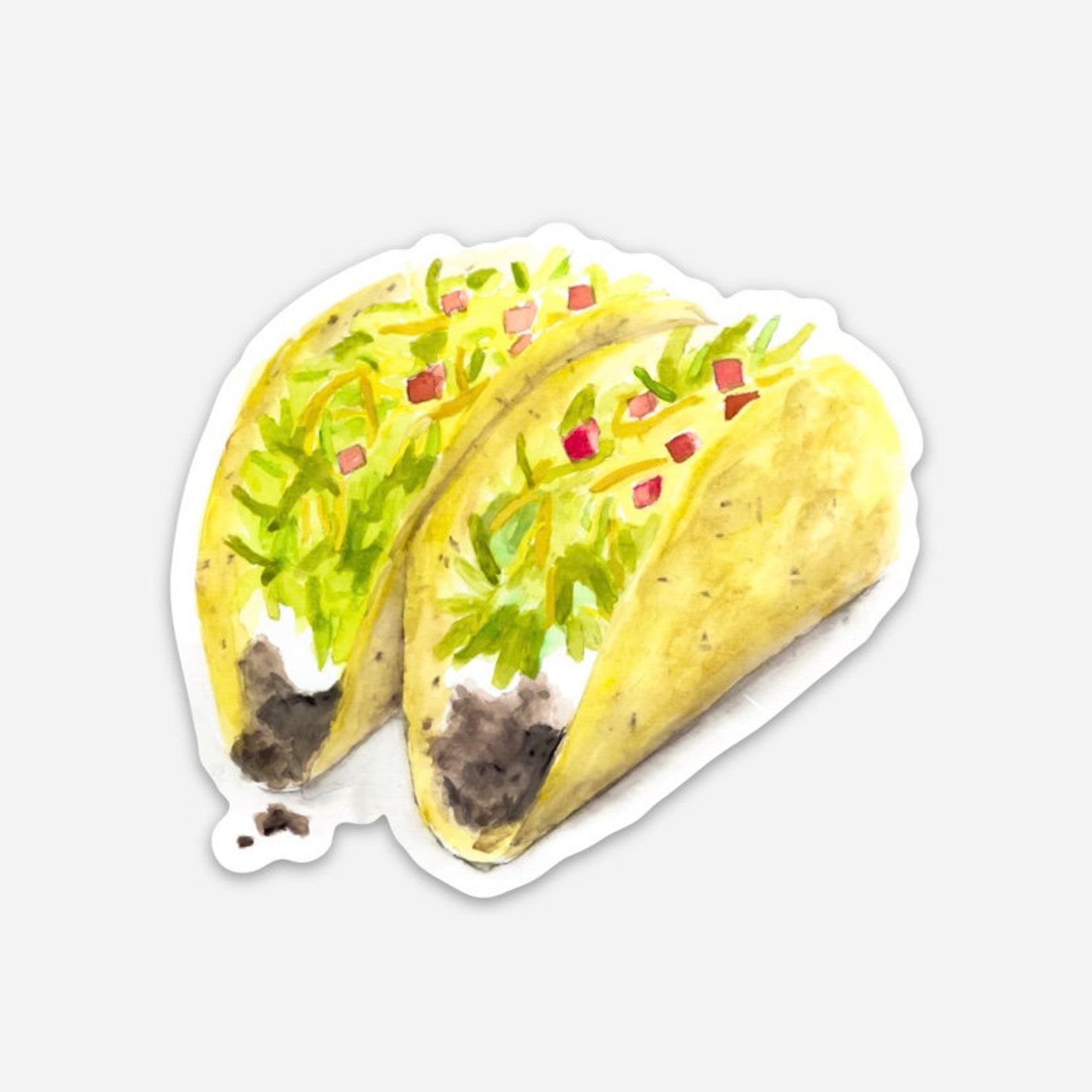 Taco Sticker Vinyl Sticker Taco Lover Taco Tuesday - Etsy