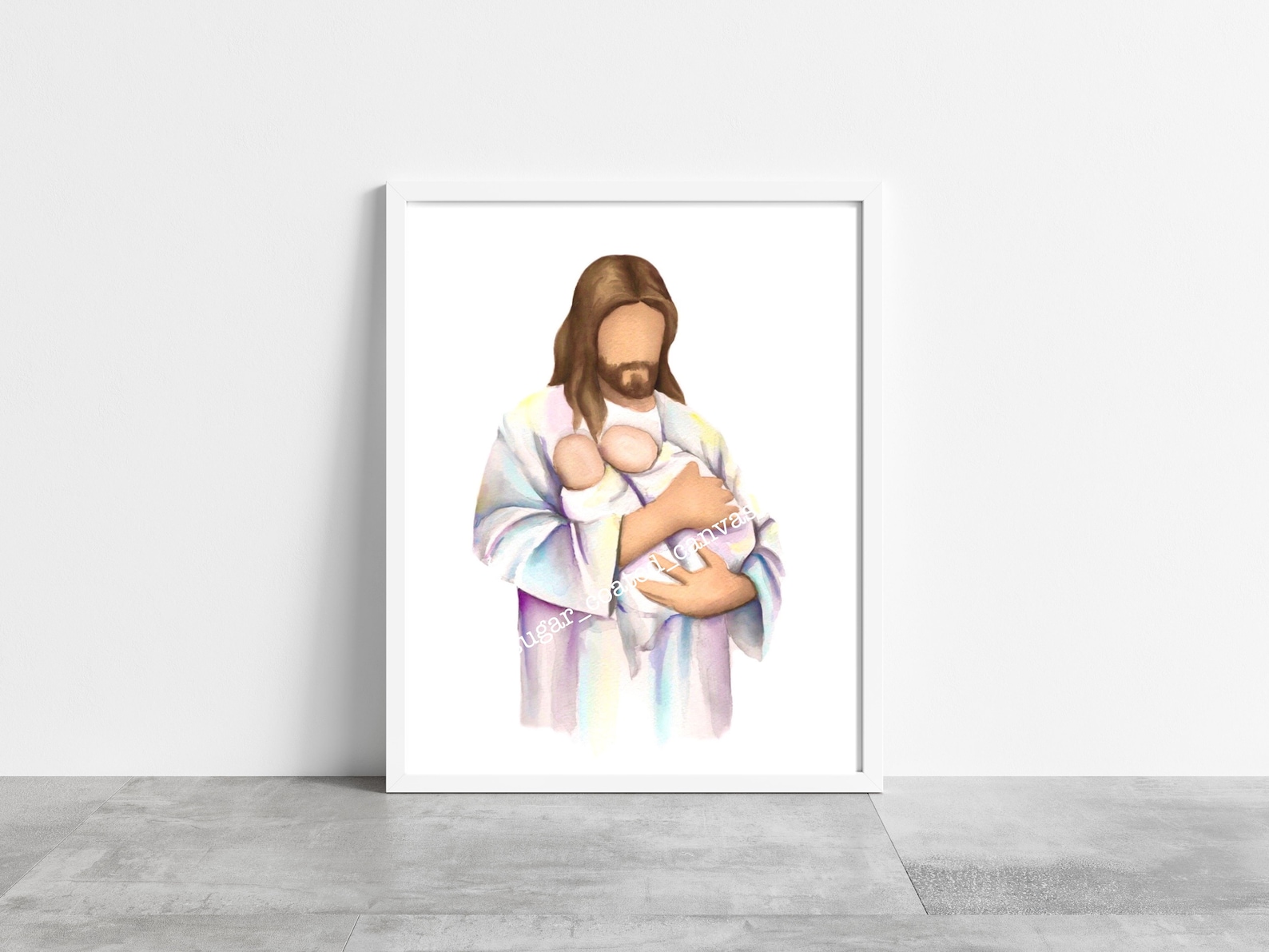Jesus Holding Twins Digital Download Christ With Two Babies | Etsy