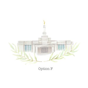 Spokane Washington Temple Customizable Watercolor Print, Spokane Lds ...