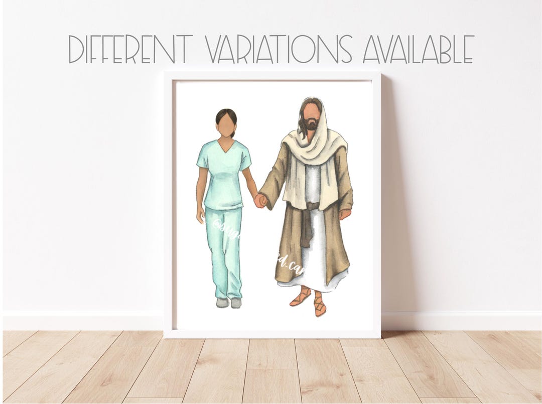 Nurse Walking With Jesus | Christian Nurse Gift | Gift for Nurse ...