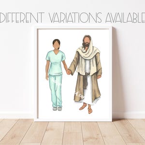 Nurse Walking With Jesus | Christian Nurse Gift | Gift for Nurse ...