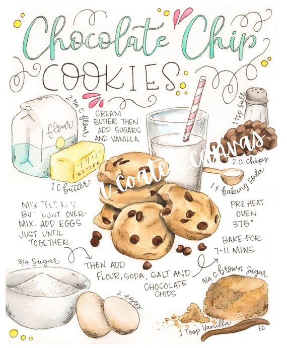 Chocolate Chip Cookie Illustration