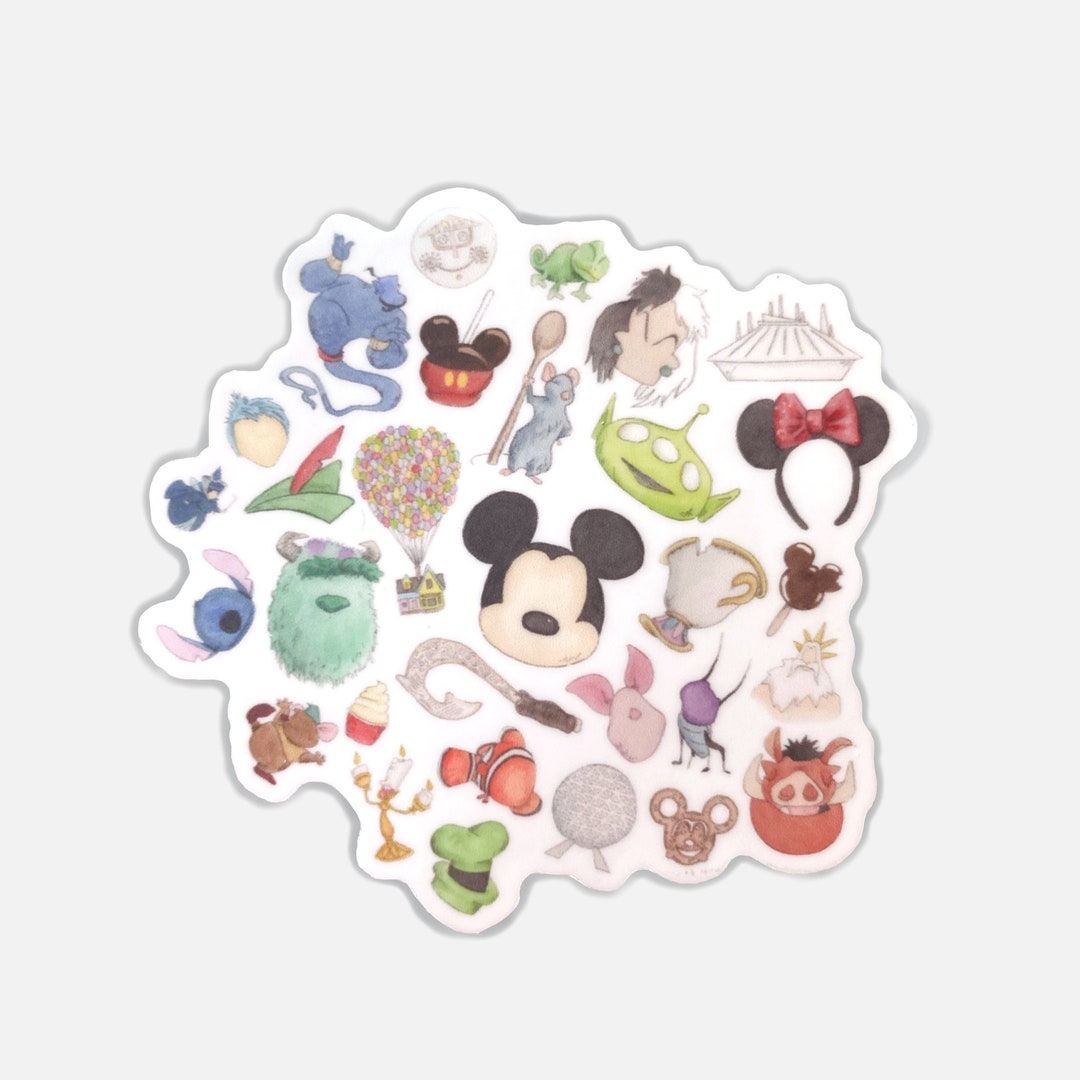 Disney Characters Sticker, Mickey Mouse Sticker, Movie Characters ...