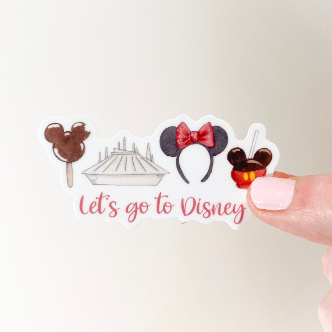 Disney sticker bundle of 5 five Disney vinyl stickers Walt | Etsy