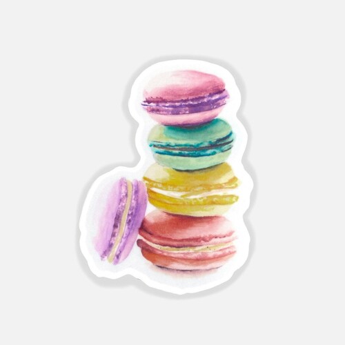 French Macaron Sticker Baking Decal Cookie Vinyl Sticker - Etsy