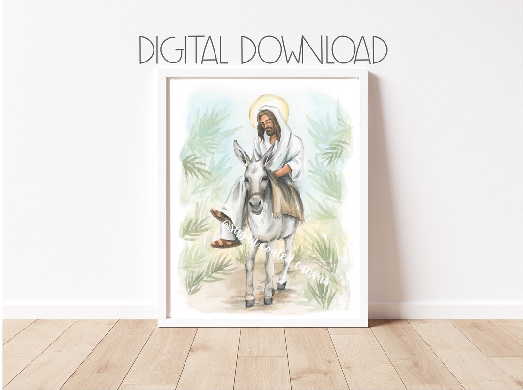Palm Sunday Watercolor Printable | Palm Sunday Digital Download ...