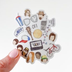 Stranger Things Inspired Sticker, Eleven, Scoops Troop, Hopper, Fan Art ...