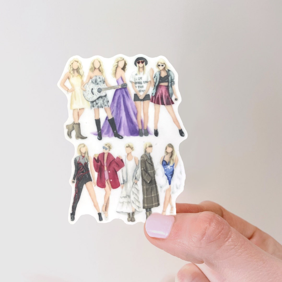 Taylor Sticker Eras Outfits Tour Sticker Pop Star Sticker Swiftie - Etsy