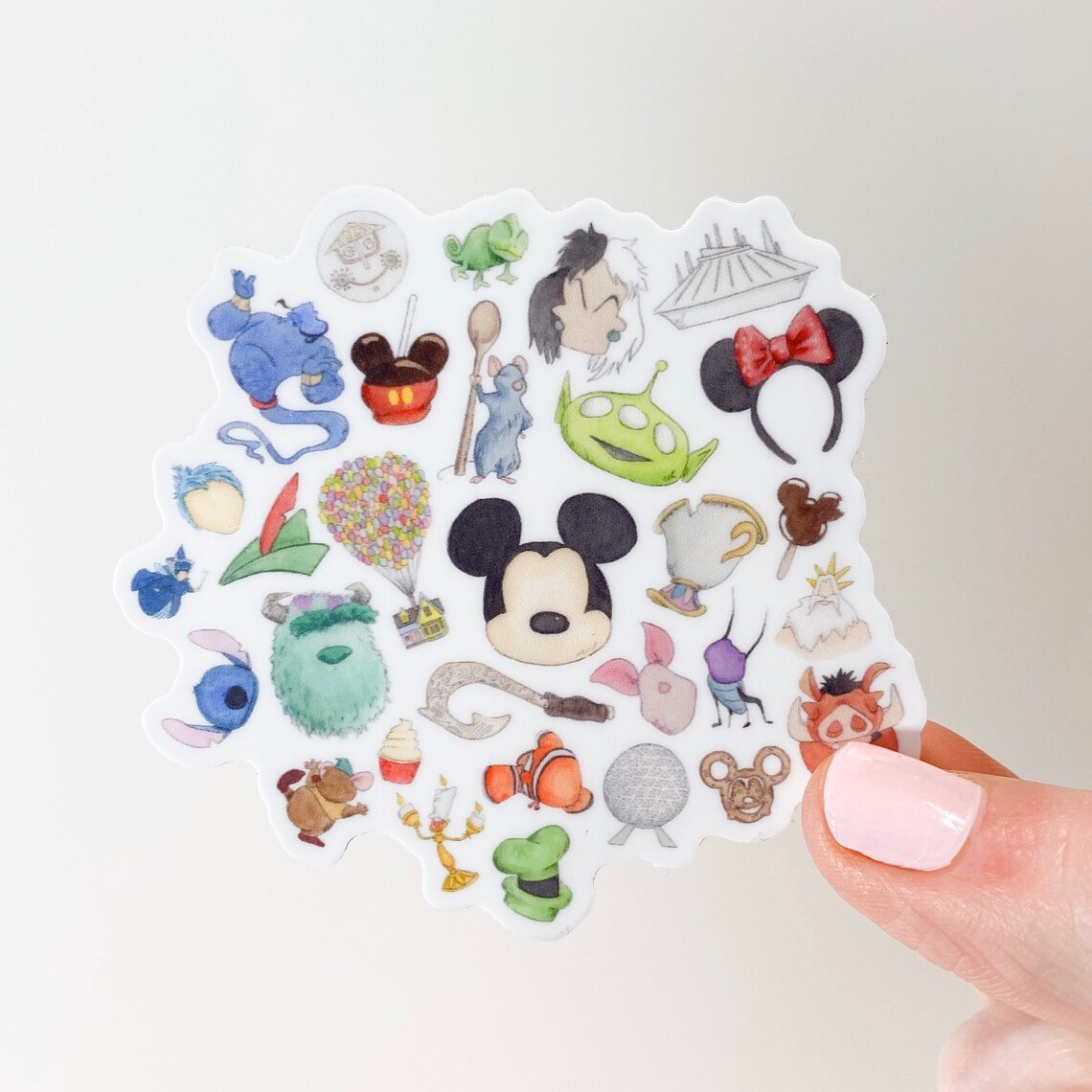 Disney Characters Sticker Mickey Mouse Sticker Movie - Etsy