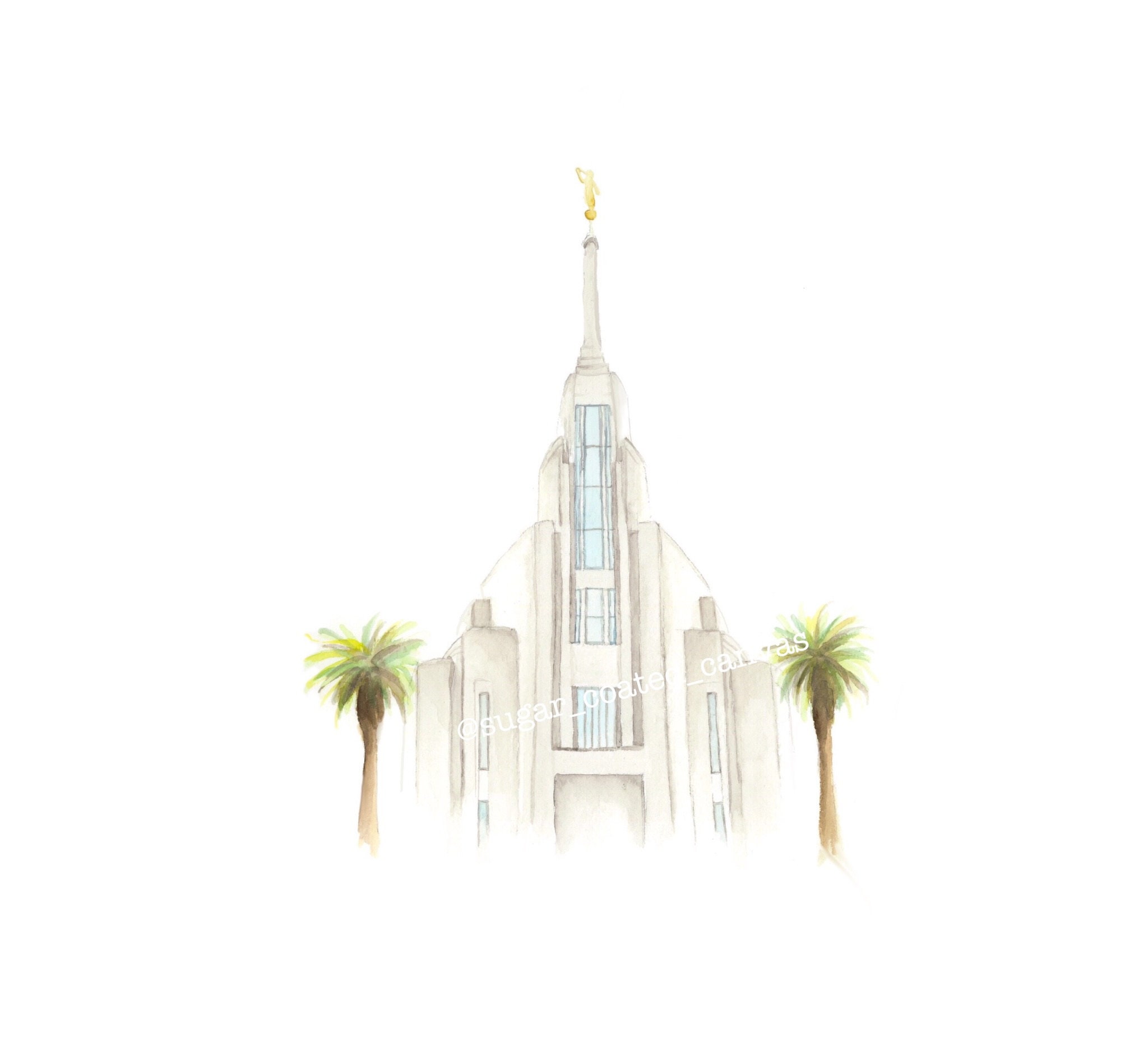 Rome Italy Temple Digital Download Watercolor Temple Rome - Etsy