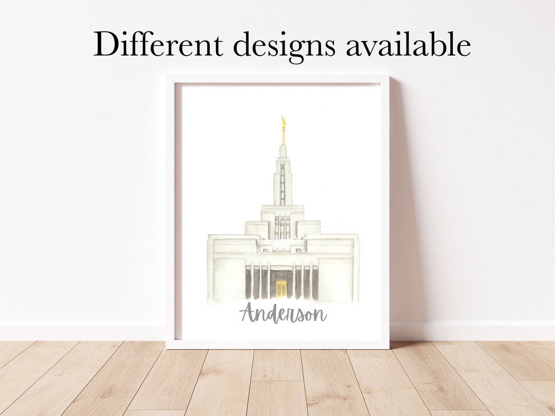 Draper Temple, Draper Watercolor Painting, Watercolor Print, Draper ...