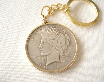 The Great War Gold Coin Key Chain His and Hers Wedding Gift | Etsy