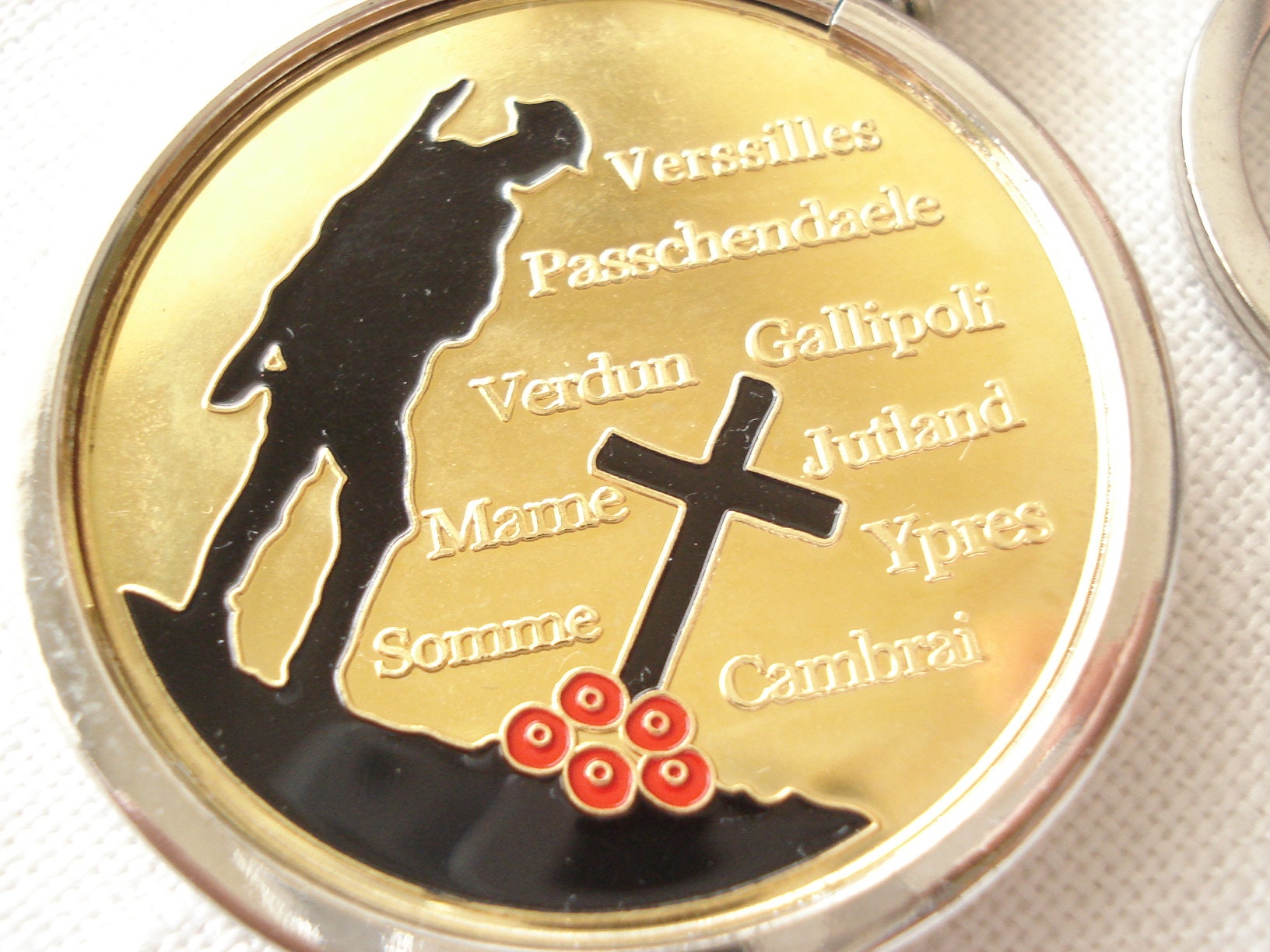 The great war gold coin Key Chain His and Hers Wedding | Etsy