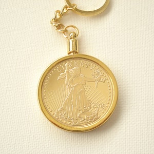 Liberty Fifty Dollar Gold Coin Key Chain, His and Hers, Wedding Gift ...