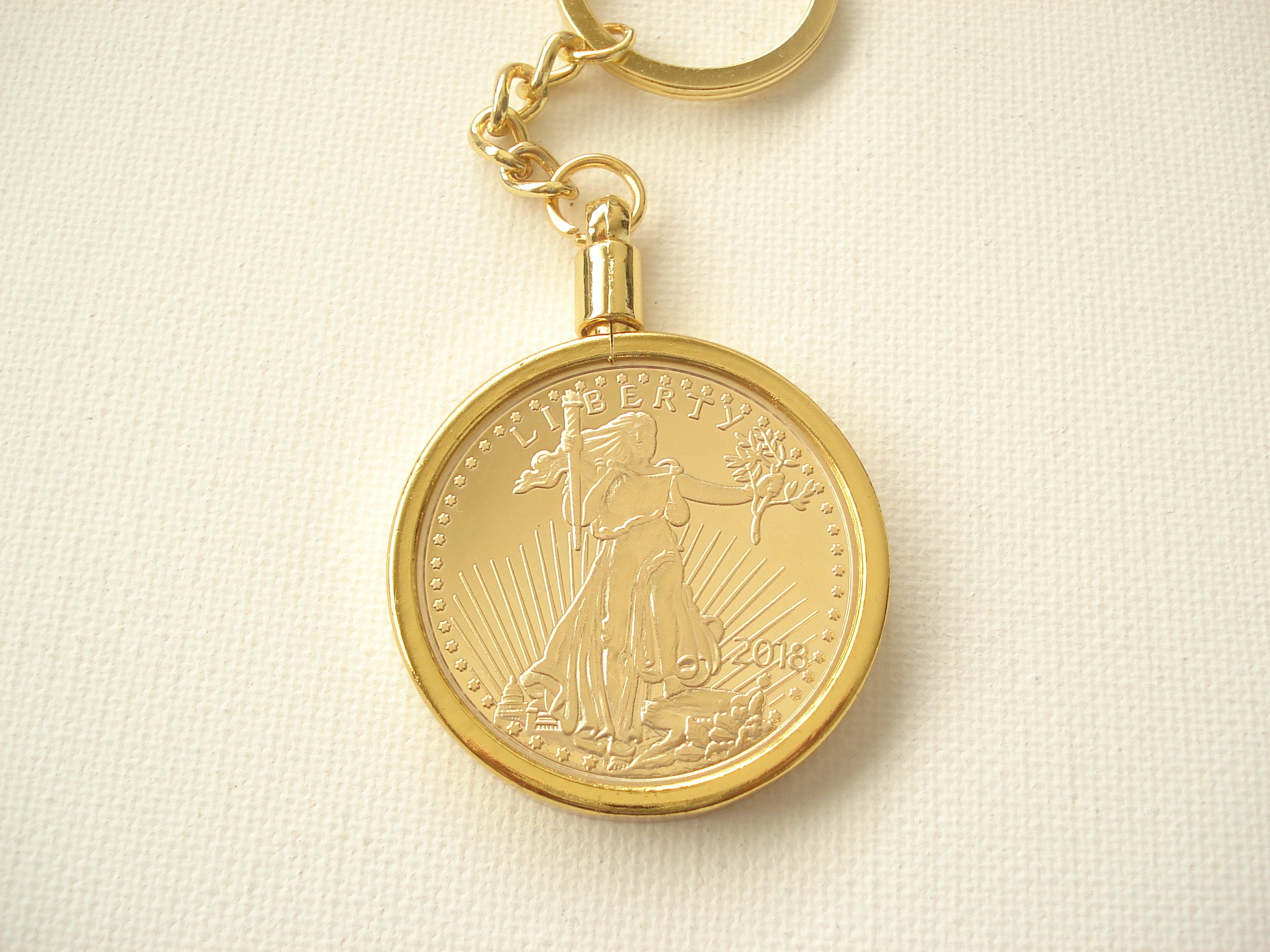 Liberty Fifty Dollar Gold Coin Key Chain His and Hers | Etsy