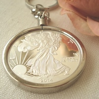 Coin Dollar Keyring Made From Morgan Silver Dollar Coin Key Ring - Etsy