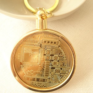 Bitcoin Gold Coin 1 Oz Key Chain, His and Hers, Wedding Gift, Best ...