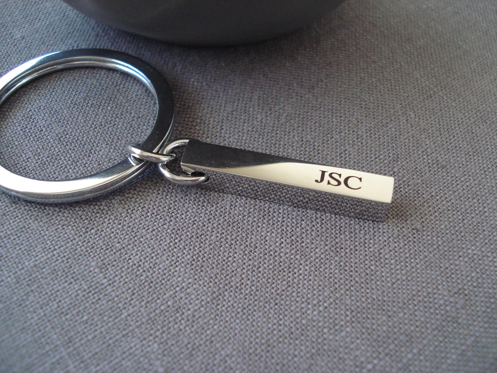 Personalized Key Chain one...custom Engraved Key Ring His - Etsy