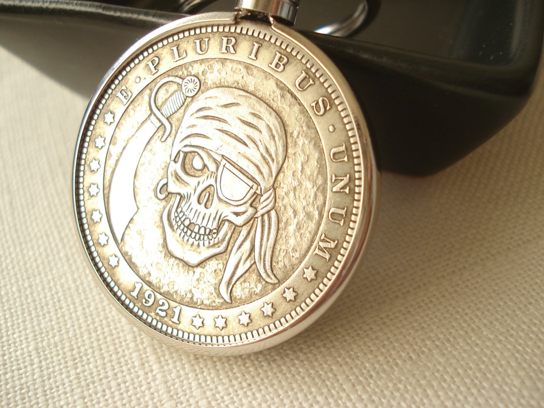Morgan Skull Dollar Key Chain, His and Hers, Wedding Gift, Groomsmen ...