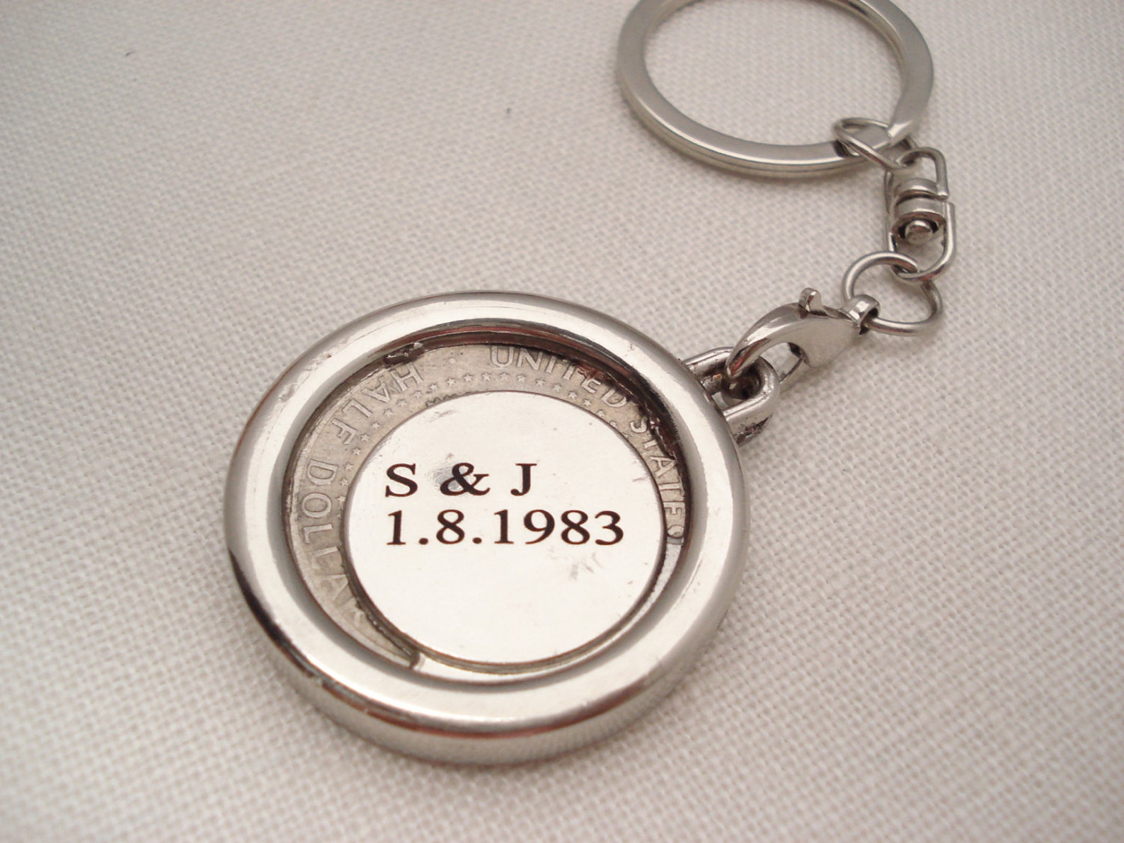 Personalized Half Dollar Key Chain Engraved Gift for Best - Etsy
