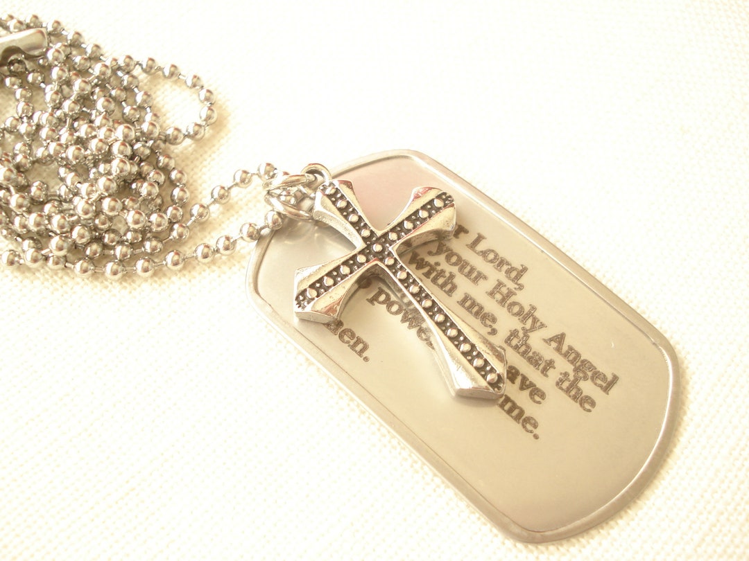 Prayers Cross Necklace...bible Verses, Scripture, Custom Engraved Dog ...