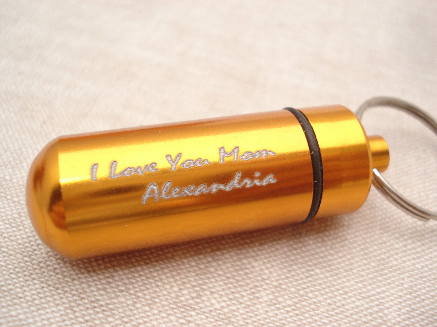 Personalized Pill Case With Key Chain...custom Engraved Key Ring, Pill ...