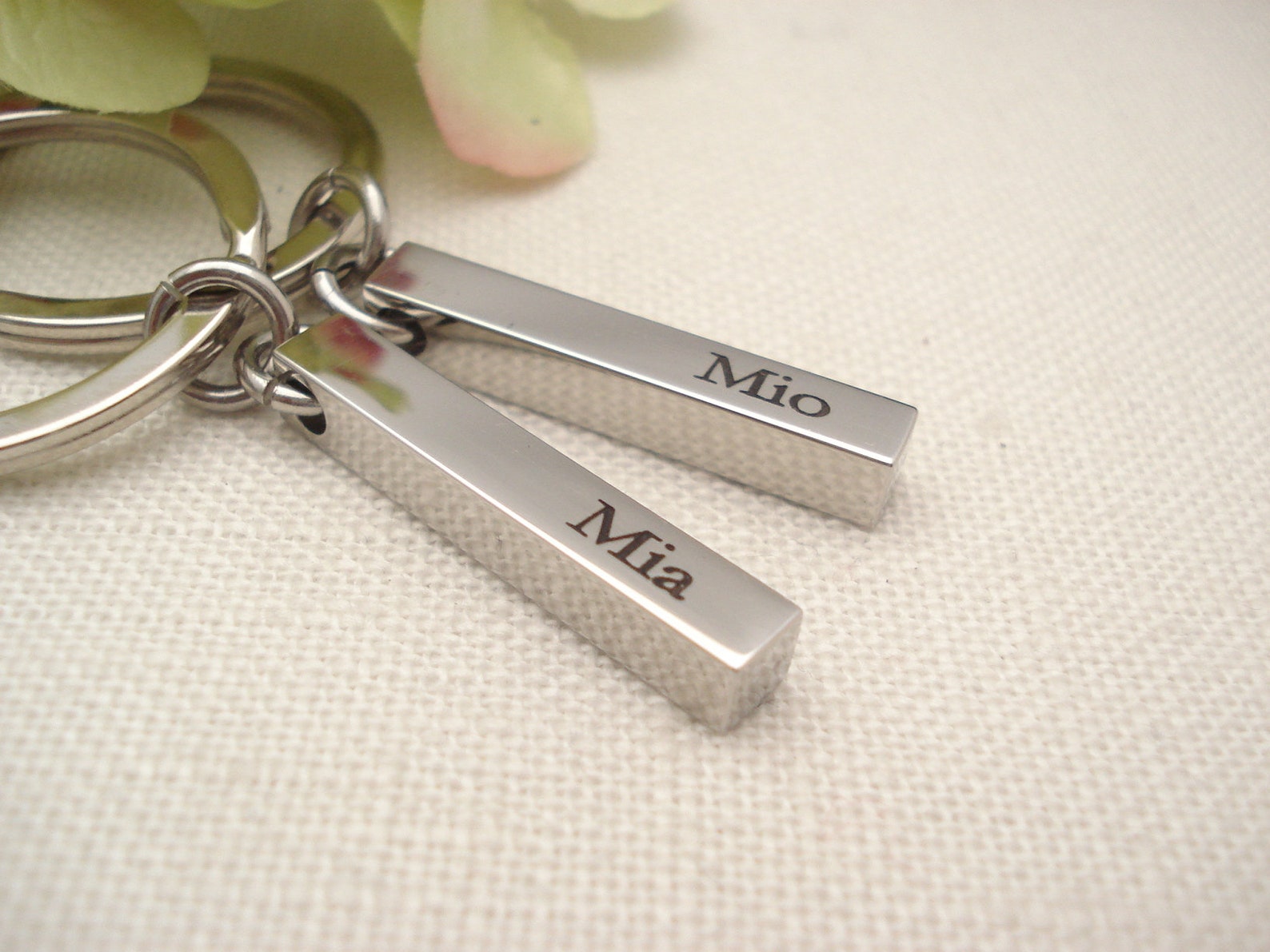 Personalized Key Chain one...custom Engraved Key Ring His - Etsy