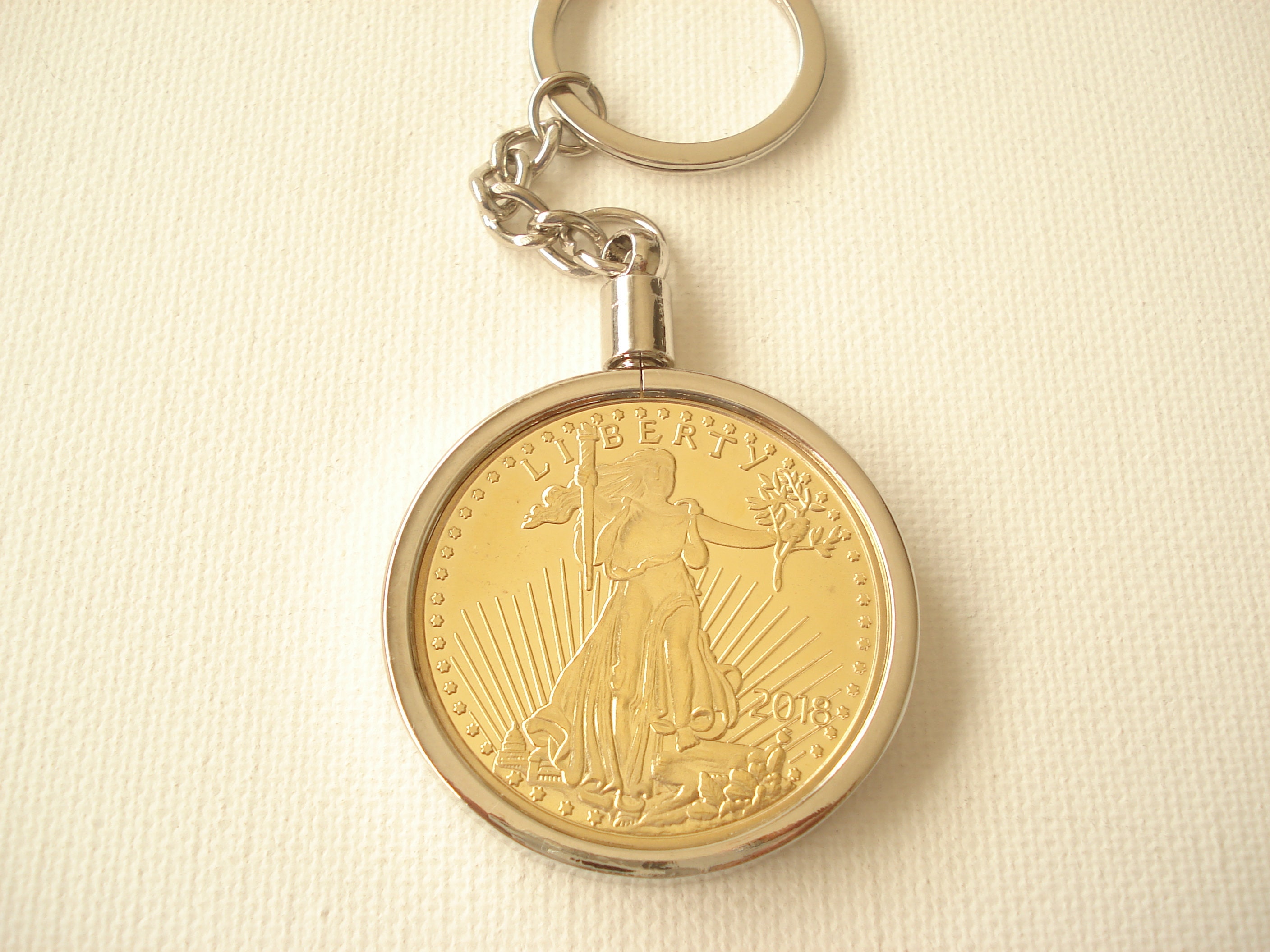 Liberty Fifty Dollar Gold Coin Key Chain His and Hers | Etsy