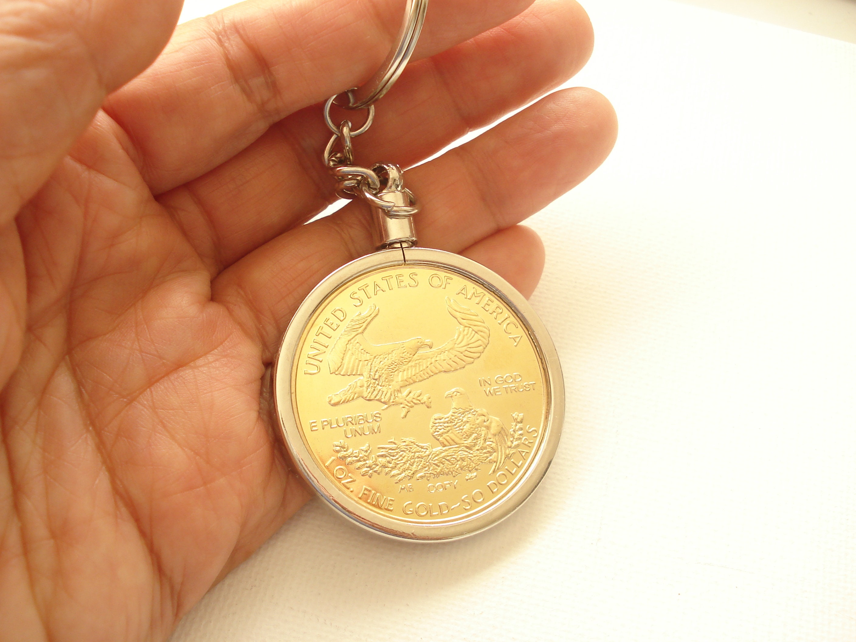 Liberty Fifty Dollar Gold Coin Key Chain His and Hers | Etsy