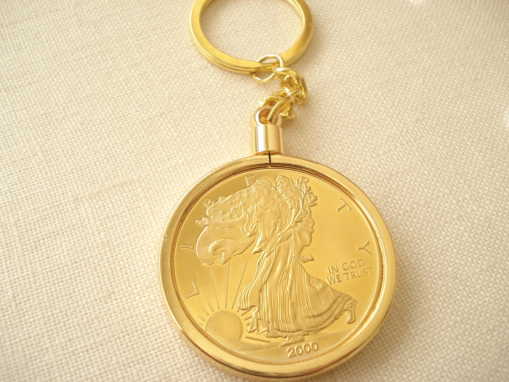 Eagle Liberty Dollar Gold Coin Key Chain His and Hers - Etsy