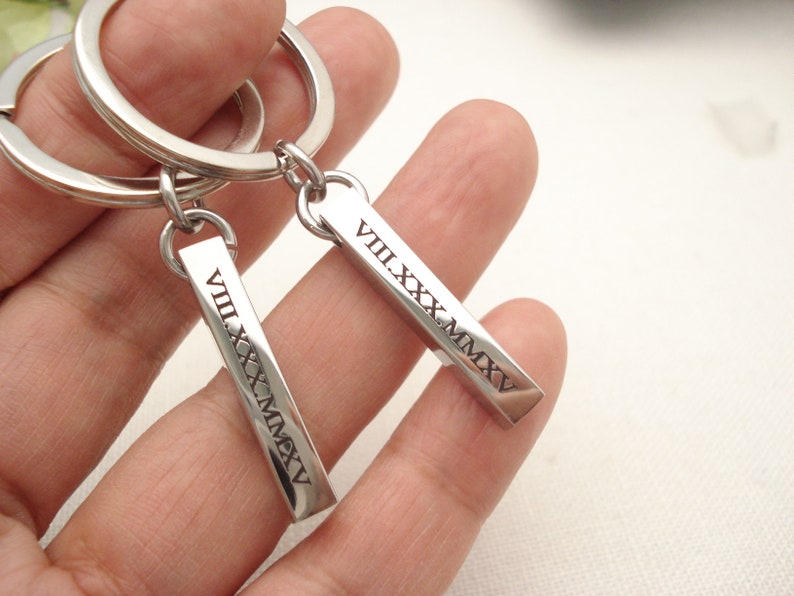 Personalized Key Chain one...custom Engraved Key Ring His - Etsy